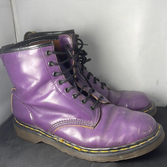Dr. Martens | Shoes | Vintage Doc Martens Purple Combat Boots Made In ...
